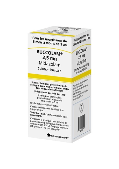 BUCCOLAM Lös 2.5 mg/0.5ml Fertspr 4 Stk | Online bestellen