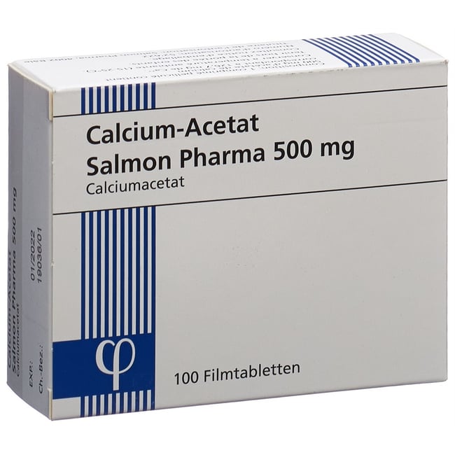 ACETATE DE CALCIUM Salmon Pharma Filmtabl 500 mg Blist 100 Stk | Online ...