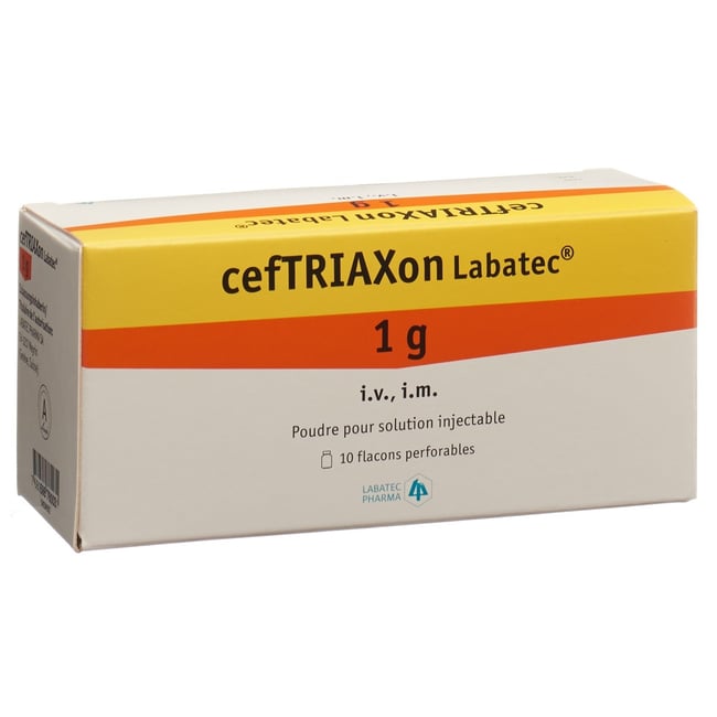 CEFTRIAXONE Labatec subst sèche 1 g flac 10 pce | Commander en ligne