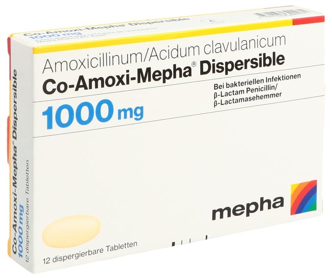 CO AMOXI Mepha Disp Tabl 1000 mg Blist 12 Stk | Online bestellen