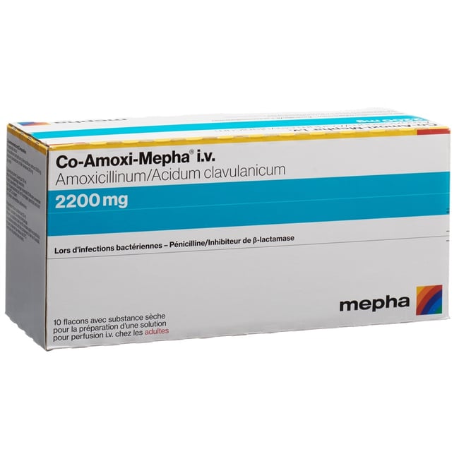 CO AMOXI Mepha subst sèche 2200 mg en flacon 100 ml flac 10 pce ...