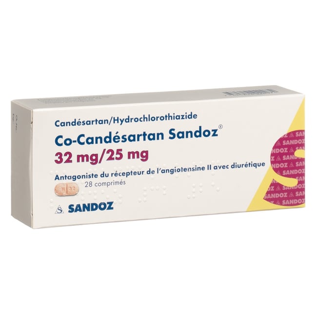 CO CANDESARTAN Sandoz cpr 32/25 mg blist 28 pce | Commander en ligne