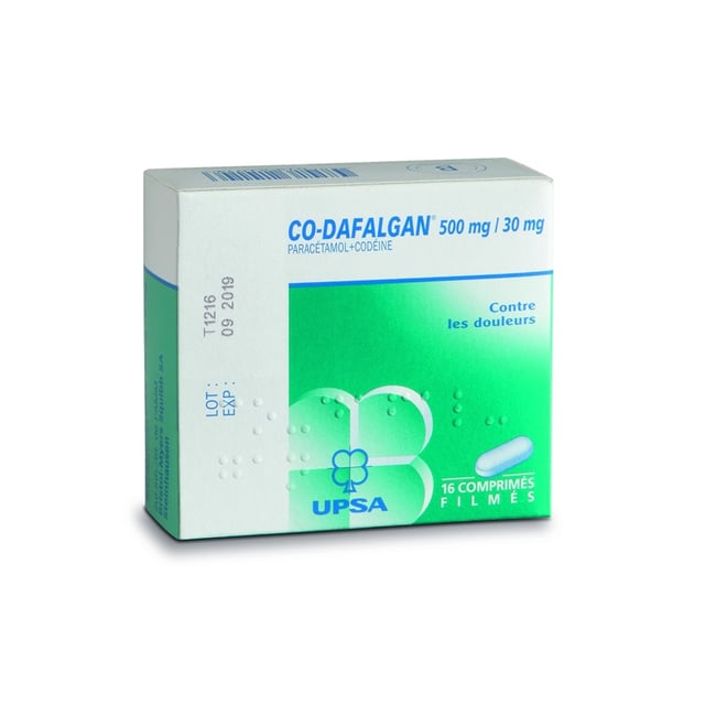 CO-DAFALGAN cpr pell 500/30mg blist 16 pce | Commander en ligne