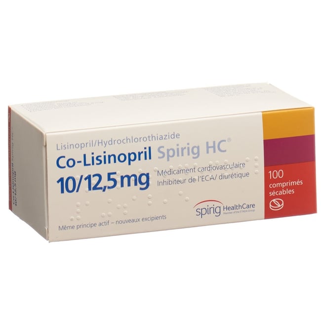 CO LISINOPRIL Spirig HC Tabl 10/12.5 mg Blist 100 Stk | Online bestellen