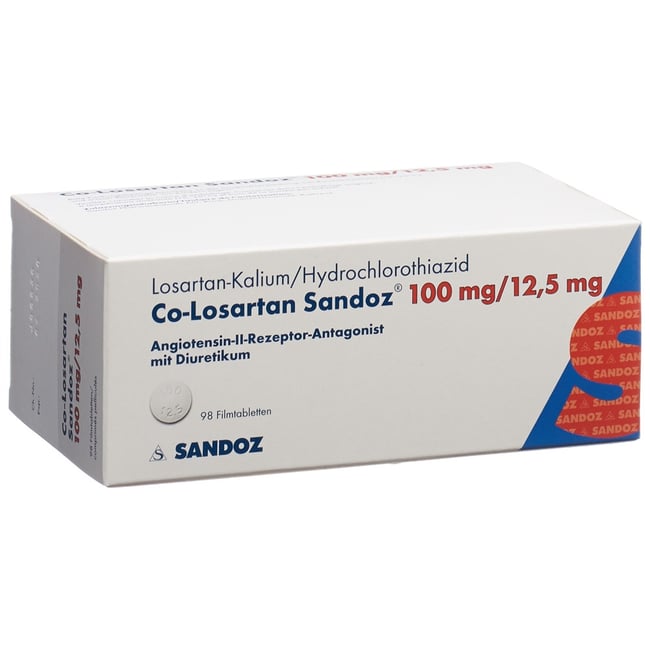CO LOSARTAN Sandoz Filmtabl 100/12.5mg Blist 98 Stk | Online bestellen