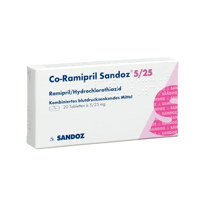 CO RAMIPRIL Sandoz cpr 5/25 blist 20 pce | Commander en ligne