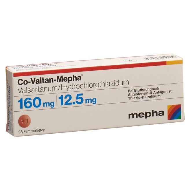 CO VALTAN Mepha cpr pell 160/12.5 mg blist 28 pce | Commander en ligne