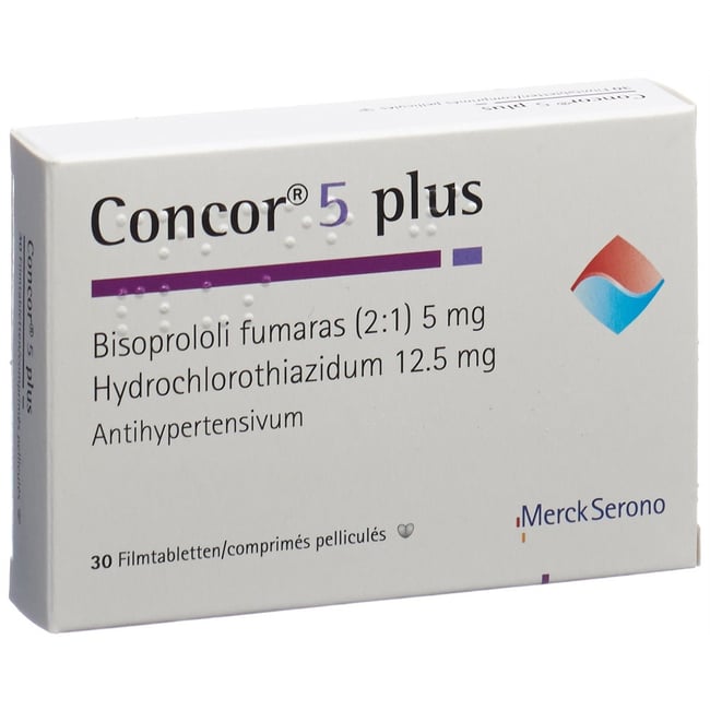 CONCOR 5 plus cpr pell 5/12.5 mg blist 30 pce | Commander en ligne