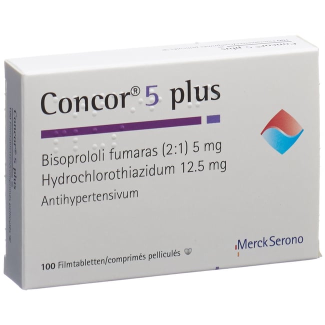CONCOR 5 plus Filmtabl 5/12.5 mg Blist 100 Stk | Online bestellen