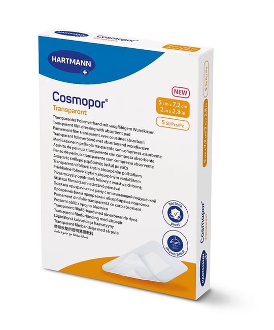 COSMOPOR transparent 5x7.2cm steril 5 Stk | Online bestellen