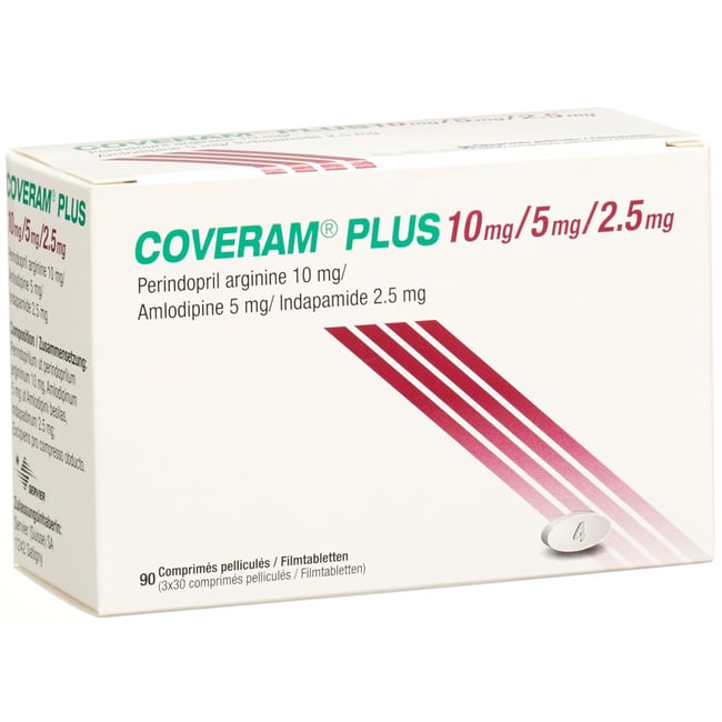 COVERAM plus Filmtabl 10/5/2.5mg Ds 90 Stk | Online bestellen
