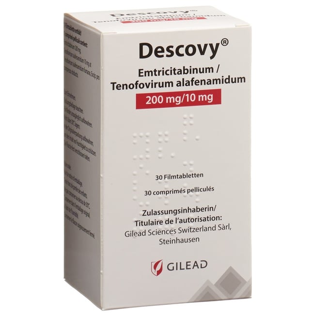 DESCOVY cpr pell 200/10 mg bte 30 pce | Commander en ligne