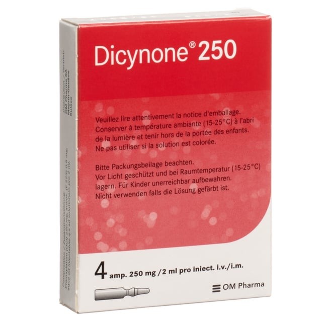 DICYNONE sol inj 250 mg amp 2 ml | Commander en ligne