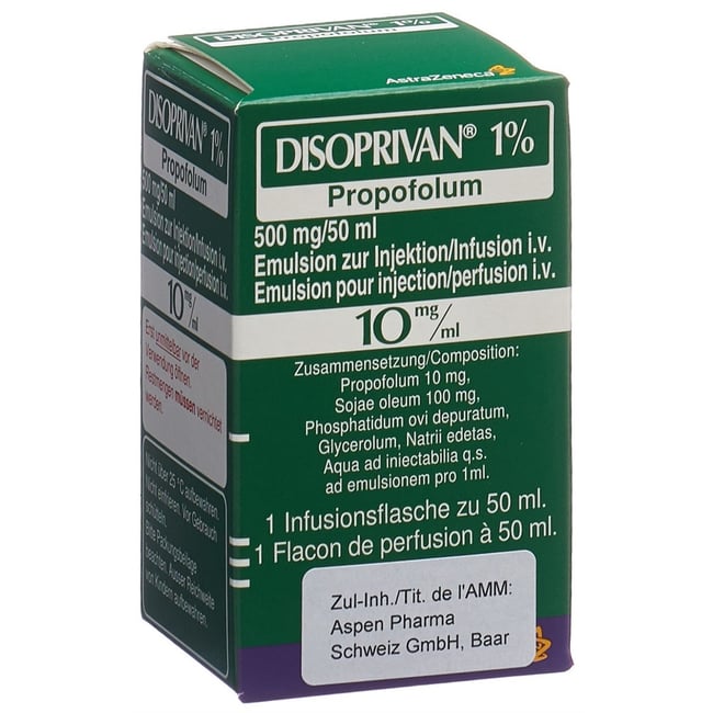 DISOPRIVAN 1% Inf Emuls 500 mg/50ml Durchstf 50 ml | Online bestellen