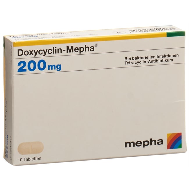 DOXYCYCLINE Mepha cpr 200 mg blist 10 pce | Commander en ligne