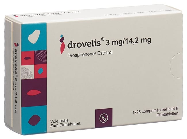 DROVELIS cpr pell 3 mg/14.2 mg blist 28 pce | Commander en ligne