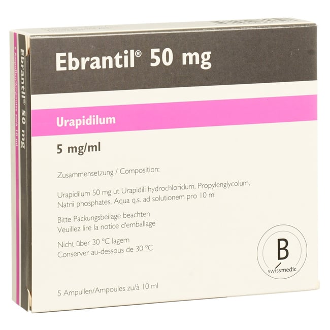 EBRANTIL sol inj 50 mg/10ml amp 10 ml | Commander en ligne