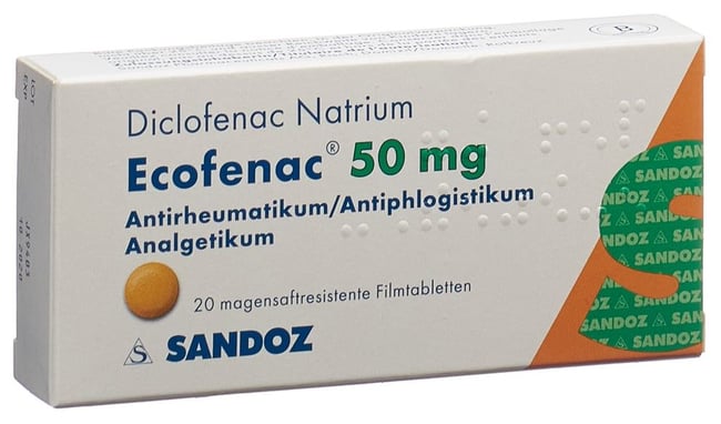 ECOFENAC Filmtabl 50 mg Blist 20 Stk | Online bestellen