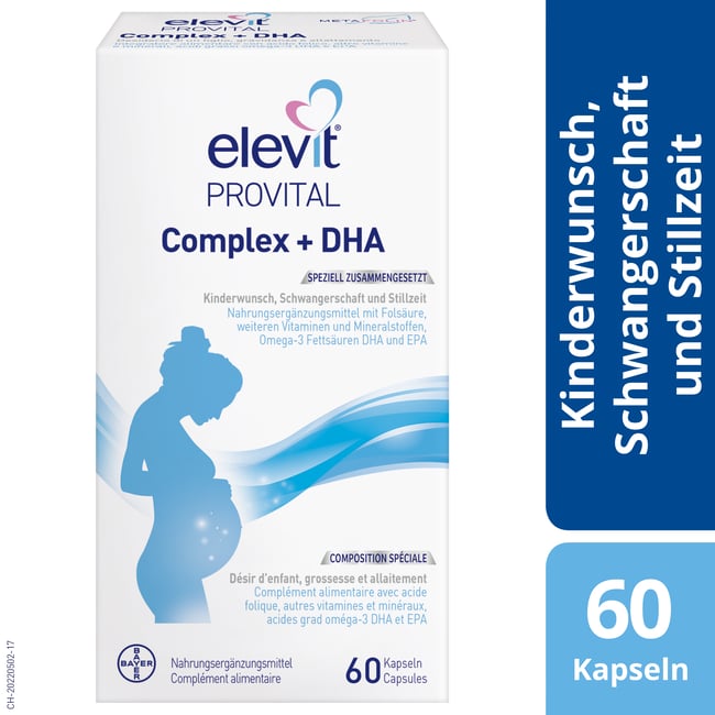 ELEVIT Provital Complex + DHA caps blist 60 pce | Commander en ligne