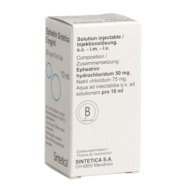 EPHEDRINE Sintetica Inj Lös 50 mg/10ml Durchstechflasche Durchstf 1 Stk ...