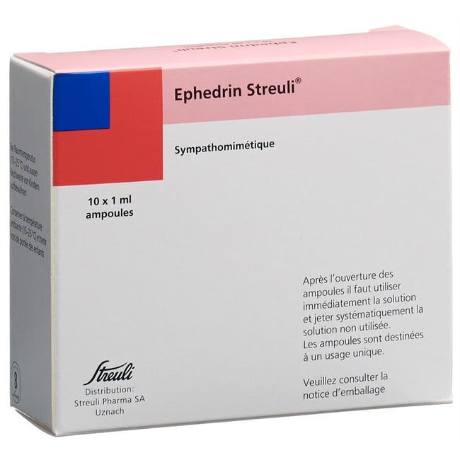 EPHEDRINE Streuli sol inj 50 mg/ml amp 1 ml | Commander en ligne