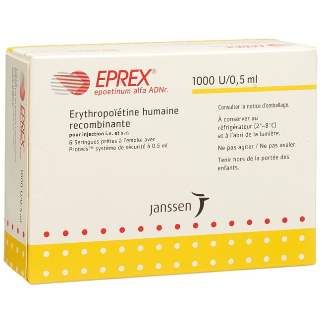 EPREX sol inj 1000 IE/0.5ml avec système de sécurité (Protecs) ser pré ...