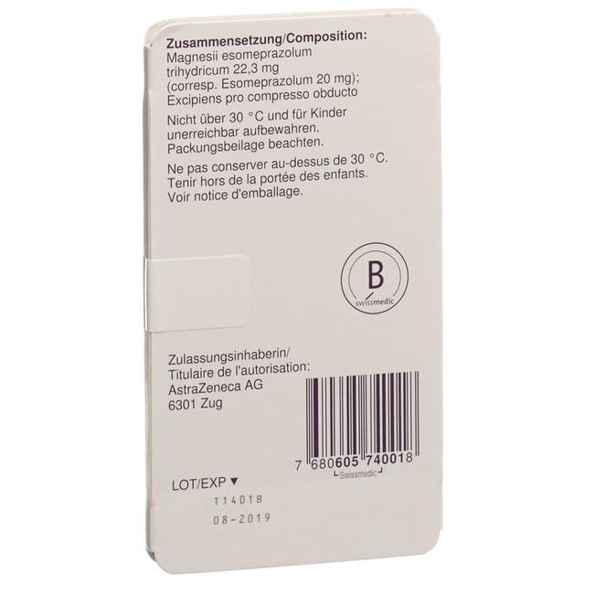 Esomep MUPS Tabl 20 mg Blist 14 Stk | Online bestellen