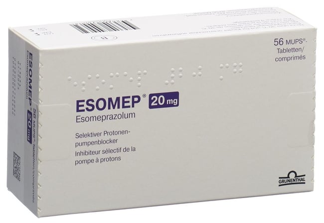Esomep MUPS Tabl 20 mg Blist 56 Stk | Online bestellen