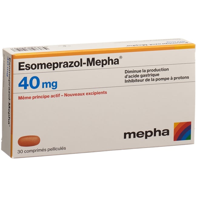 ESOMEPRAZOLE Mepha cpr pell 40 mg blist 30 pce | Commander en ligne