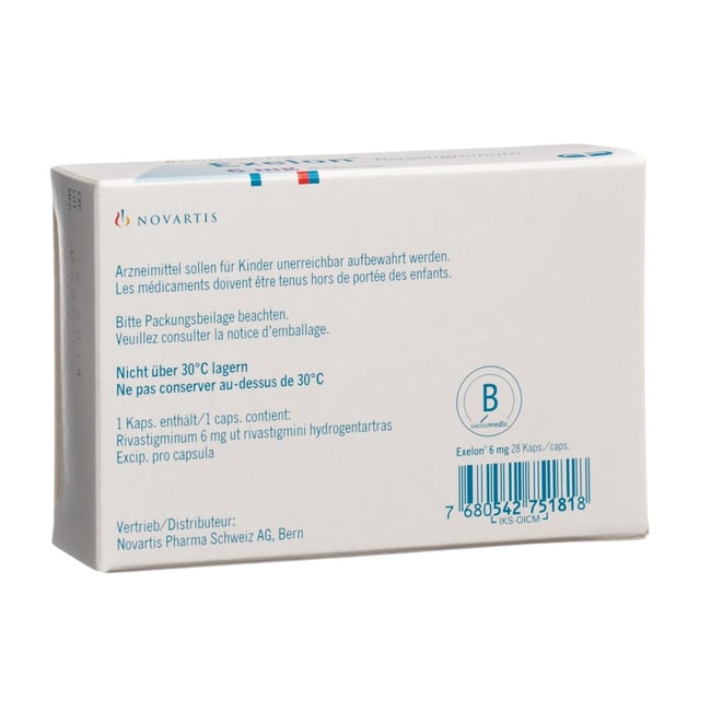 EXELON caps 6 mg blist 28 pce | Commander en ligne
