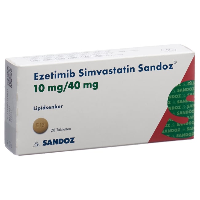 EZETIMIBE SIMVASTATINE Sandoz Tabl 10/40 mg Blist 28 Stk | Online bestellen