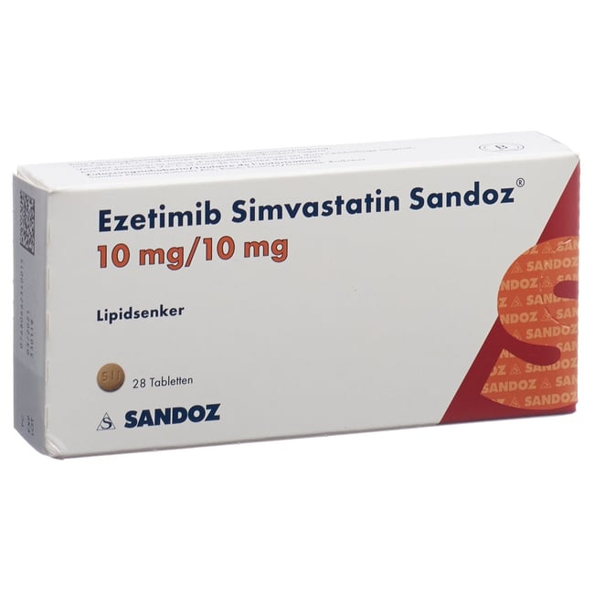 EZETIMIBE SIMVASTATINE Sandoz cpr 10/10 mg blist 28 pce | Commander en ...