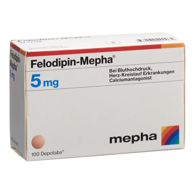 FELODIPINE Mepha Ret Tabl 5 mg Blist 100 Stk | Online bestellen