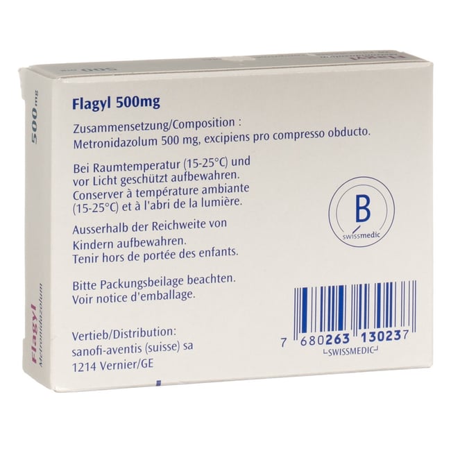 FLAGYL cpr pell 500 mg blist 20 pce | Commander en ligne