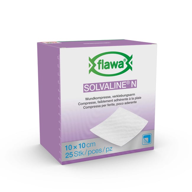 FLAWA Solvaline N compresses 10x10cm stérile 25 pce | Commander en ligne