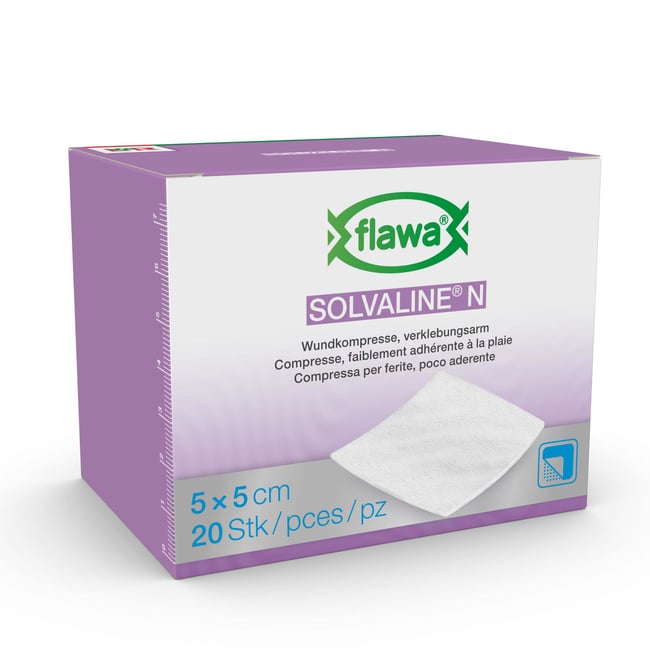 FLAWA Solvaline N Kompressen 5x5cm steril 20 Stk | Online bestellen