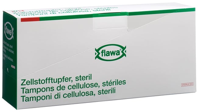 FLAWA tampons à ouate de cellulose 4x5cm stérile 2 pce | Commander en ligne