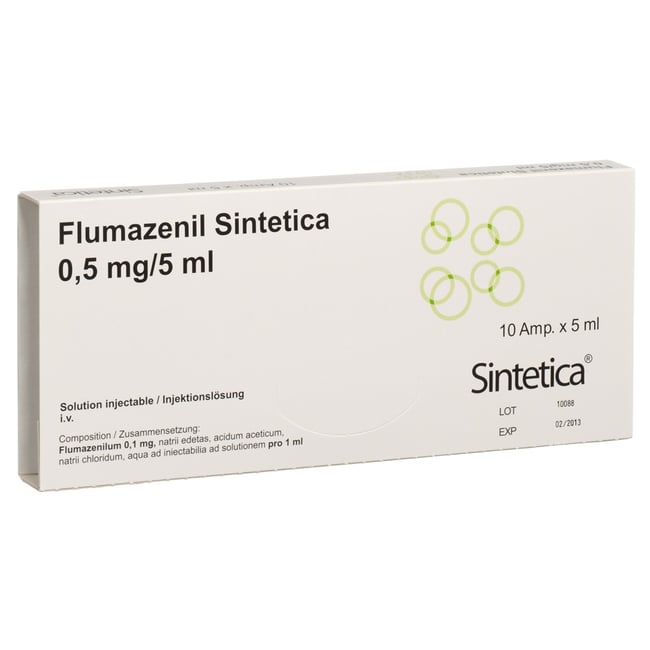 FLUMAZENIL Sintetica sol inj 0.5 mg/5ml amp 5 ml | Commander en ligne