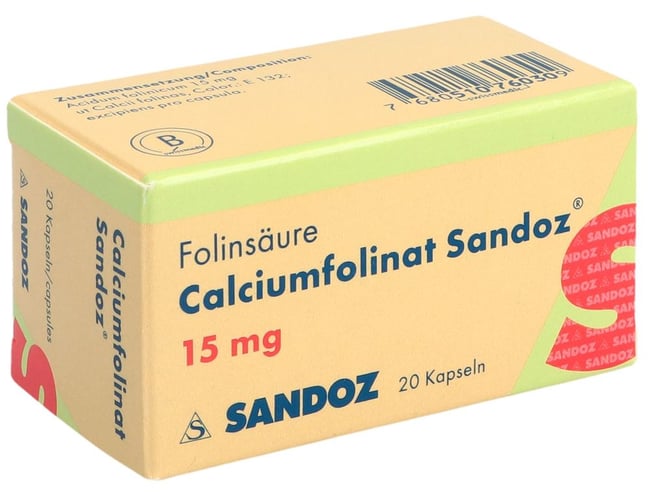 FOLINATE DE CALCIUM Sandoz caps 15 mg bte 20 pce | Commander en ligne