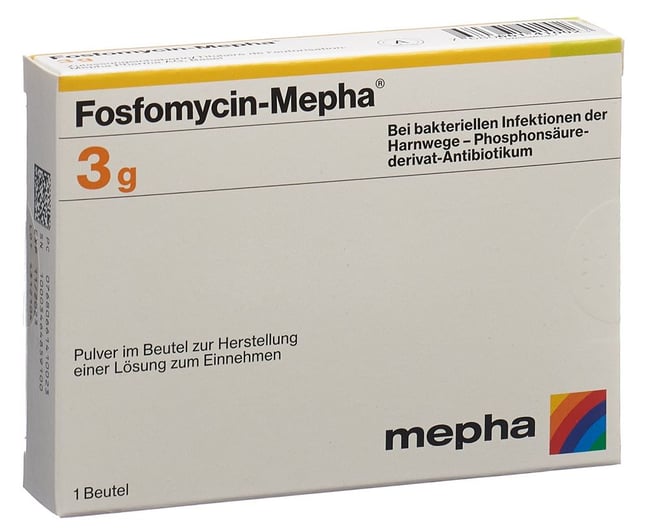 FOSFOMYCINE Mepha pdr 3 g poudre pour solution buvable sach 1 pce ...