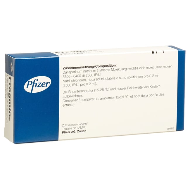 FRAGMIN Inj Lös 2500 IE/0.2ml Fertspr 0.2 ml | Online bestellen