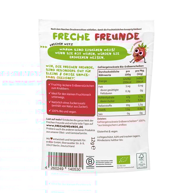 Freche Freunde chips aux fruits de fraises sach 12 g | Commander en ligne