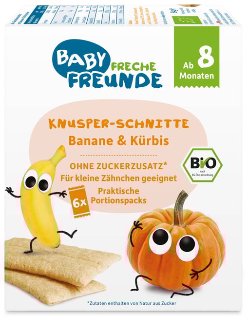 Freche Freunde pain croustillante de banane & courge 84 g | Commander ...