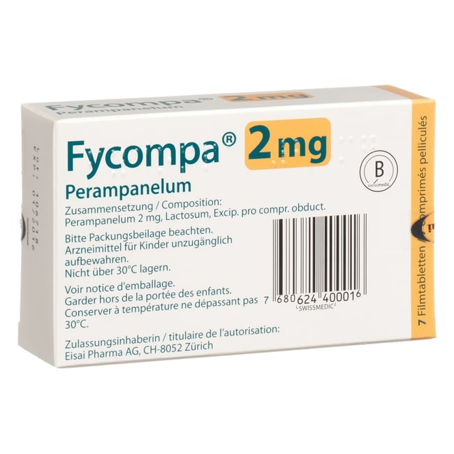 FYCOMPA cpr pell 2 mg blist 7 pce | Commander en ligne