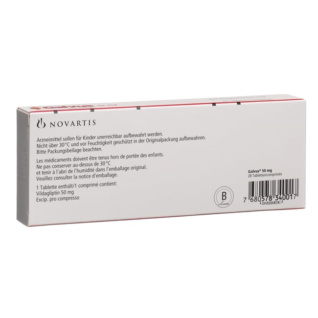 GALVUS cpr 50 mg blist 28 pce | Commander en ligne