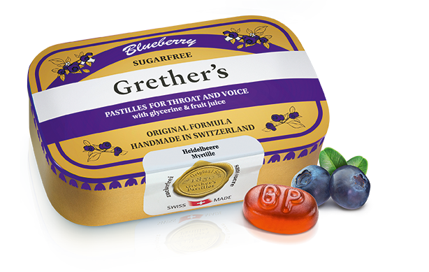 GRETHERS Blueberry pastilles pastilles sans sucre 110 g | Commander en ...