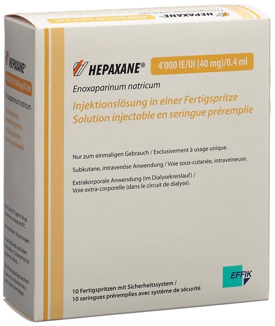 Hepaxane Inj Lös 40 mg/0.4ml Fertspr 10 Stk | Online bestellen