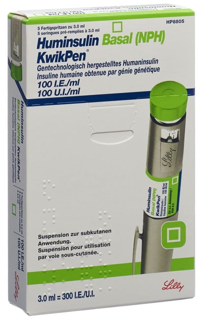 HUMINSULIN Basal KwikPen Inj Susp Fertpen 3 ml | Online bestellen