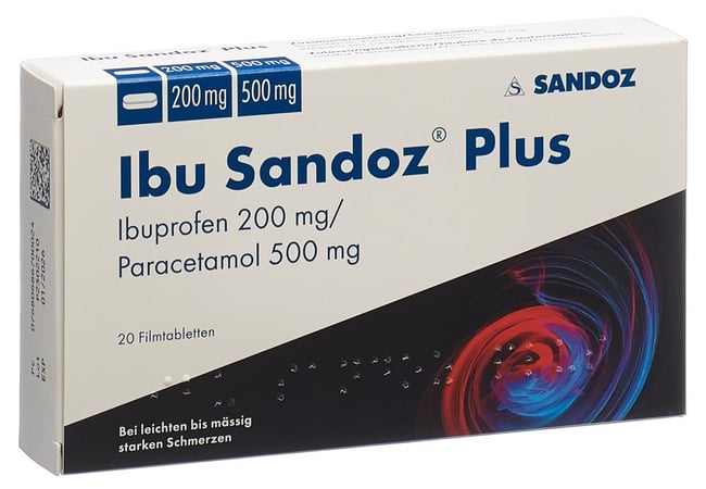 IBU Plus cpr pell 200 mg/500 mg blist 20 pce | Commander en ligne