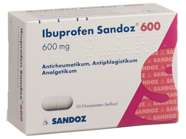 IBUPROFENE Sandoz Filmtabl 600 mg Blist 100 Stk | Online bestellen
